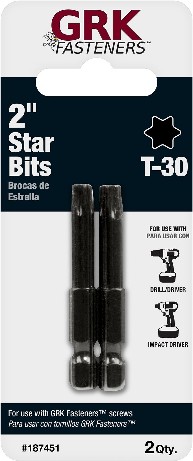 2-in T30 Torx Screwdriver Bit 2 -Piece